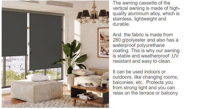 Vertical Drop Down Window Awning Balcony Drop Awning Sun Shade Roller ...